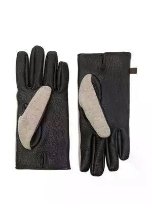 Jacob Cohen Leather Paneled Gloves - Neutrals