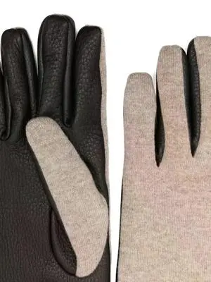 Jacob Cohen Leather Paneled Gloves - Neutrals