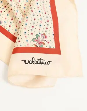 Valentino Garavani Papier Floreal Silk Scarf - Butter