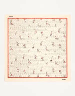Valentino Garavani Papier Floreal Silk Scarf - Butter