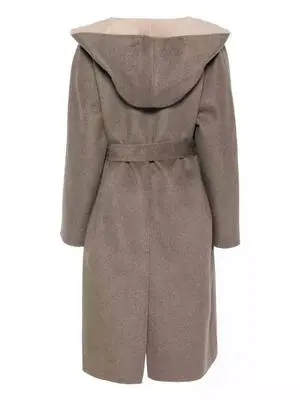 LISKA Hooded Belted Coat
