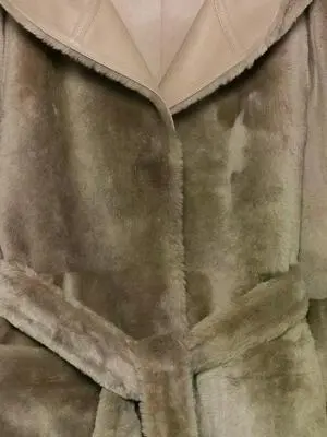 LISKA Leather-trimmed Hooded Coat - Brown