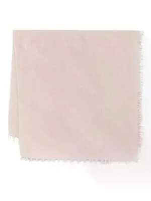LISKA Frayed-edges Cashmere Scarf - Pink