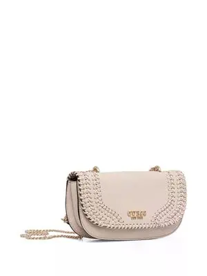 Guess Tatum Woven Chain Mini Crossbody Bag - Neutrals