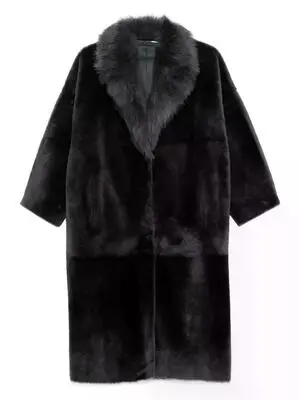 LISKA Shearling-collar Coat