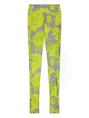 MSGM Floral-print Split-hem Trousers