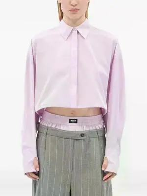 MSGM Buttoned Cropped Shirt