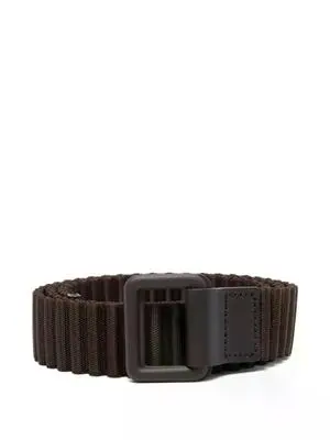 Issey Miyake Pleated Square-buckle Belt - Brown
