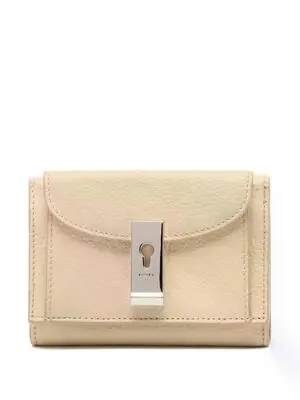 Bally Lock Me Grained-leather Wallet - Neutrals