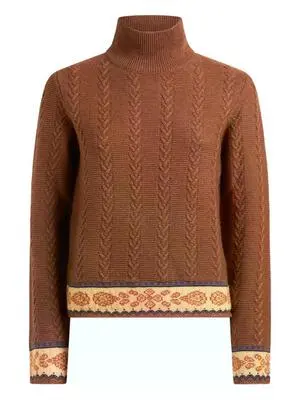 Etro Cable-knit Patterned Sweater