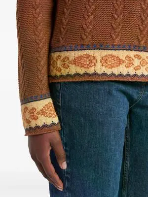 Etro Cable-knit Patterned Sweater