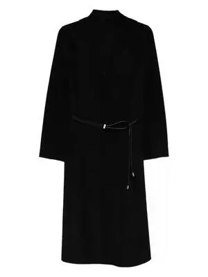 LISKA Belted Long Coat