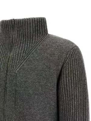 Herno Ribbed High-neck Zip-up Cardigan