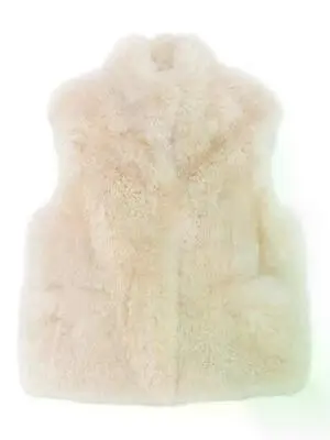 LISKA Shearling Gilet - Neutrals