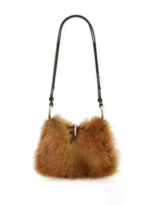 Rabanne Ring-detail Fur Shoulder Bag