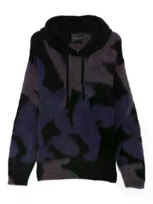 ROBERTO COLLINA Patterned Jacquard Hoodie