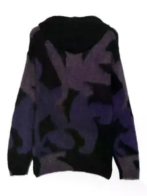 ROBERTO COLLINA Patterned Jacquard Hoodie