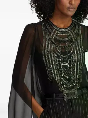 Ralph Lauren Embellished Cape Top