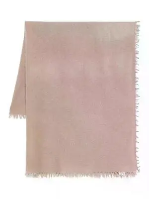 LISKA Frayed-edge Cashmere Scarf - Neutrals