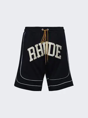 Rhude Baggy Collegiate Logo Short - Blue