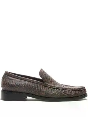 Acne Studios Snakeskin Effect Leather Loafers