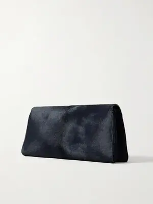 Khaite Audrey Calf Hair Clutch - Blue