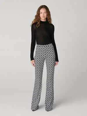 Diane Von Furstenberg Brooklyn Pants - Chain Link Medium Black