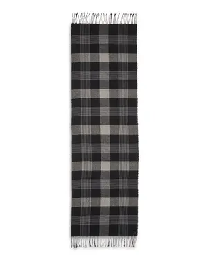 FRAAS V Metallic Plaid Scarf Exclusive - Caviar