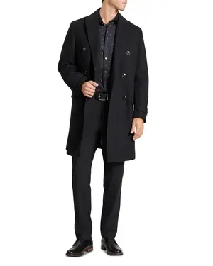 Ted Baker London Winthrop Wool Blend Coat - Black