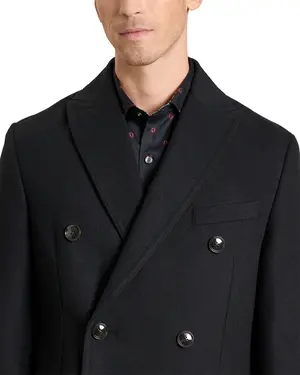 Ted Baker London Winthrop Wool Blend Coat - Black