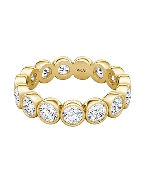 VRAI Bezel Eternity Band Ring In 18k Gold With Lab-grown Diamonds - K Yellow Gold