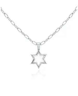 VRAI 18k Gold Solitaire Star Diamond Necklace - White