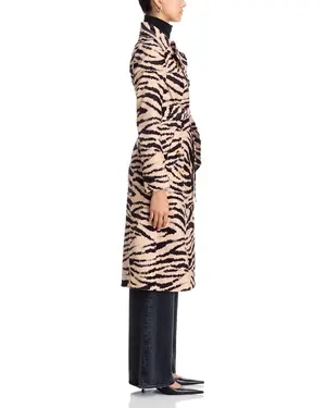 Cara Cara Karlie Zebra Velveteen Trench Coat