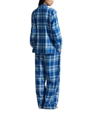 Polo Ralph Lauren Madison Notched Collar Pajama Set - Lake Plaid