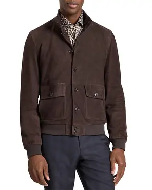Ted Baker London Weir Suede Bomber Jacket