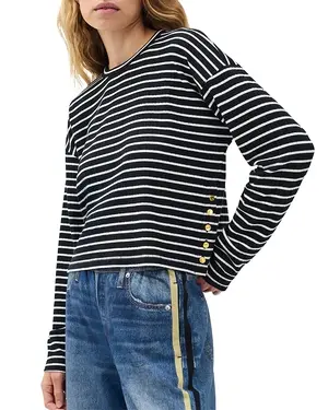 Rag & Bone Knit Stripe Crewneck Pullover