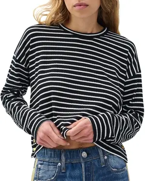 Rag & Bone Knit Stripe Crewneck Pullover