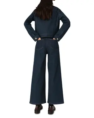 Maje High-rise Wide-leg Jeans