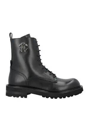 Roberto Cavalli Calfskin Ankle Combat Boots