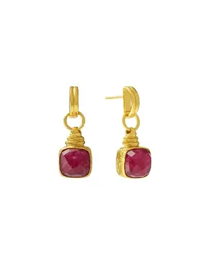 OTTOMAN HANDS Eleanor Ruby Stud Earrings - Gold