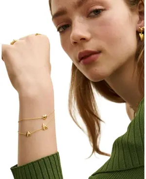 OTTOMAN HANDS Hammered Heart Bracelet