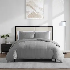 Vera Wang Woven Tucks Jacquard 3 Piece Comforter Set, King