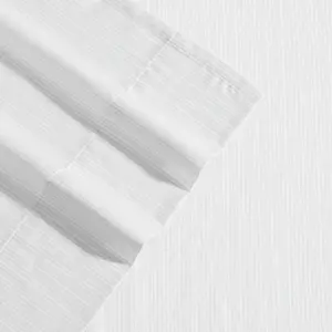 Vera Wang Etched Stripe Cotton Sateen 4 Piece Sheet Set, Queen