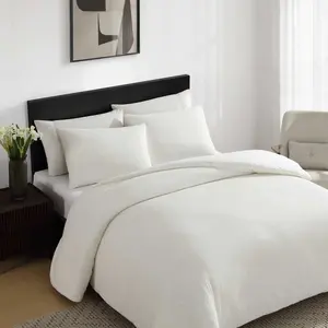 Vera Wang Threaded Basketweave Cotton 3 Piece Comforter Set, Queen