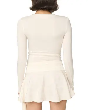THE LINE BY K Demi Keyhole Top - Vanilla