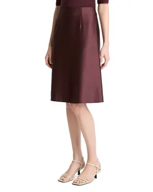 Vince Pebbled Satin Skirt