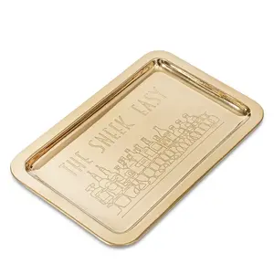 LULU POWERS Sneek Easy Brass Finish Tray
