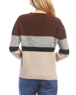 Karen Kane Colorblocked Crewneck Sweater