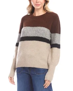 Karen Kane Colorblocked Crewneck Sweater