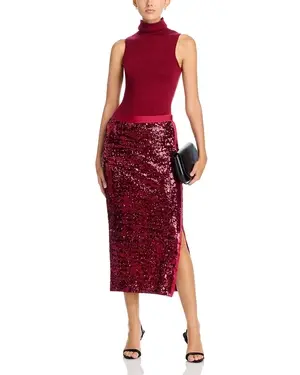 BOSS Ebibi Sequin Embellished Bodycon Skirt